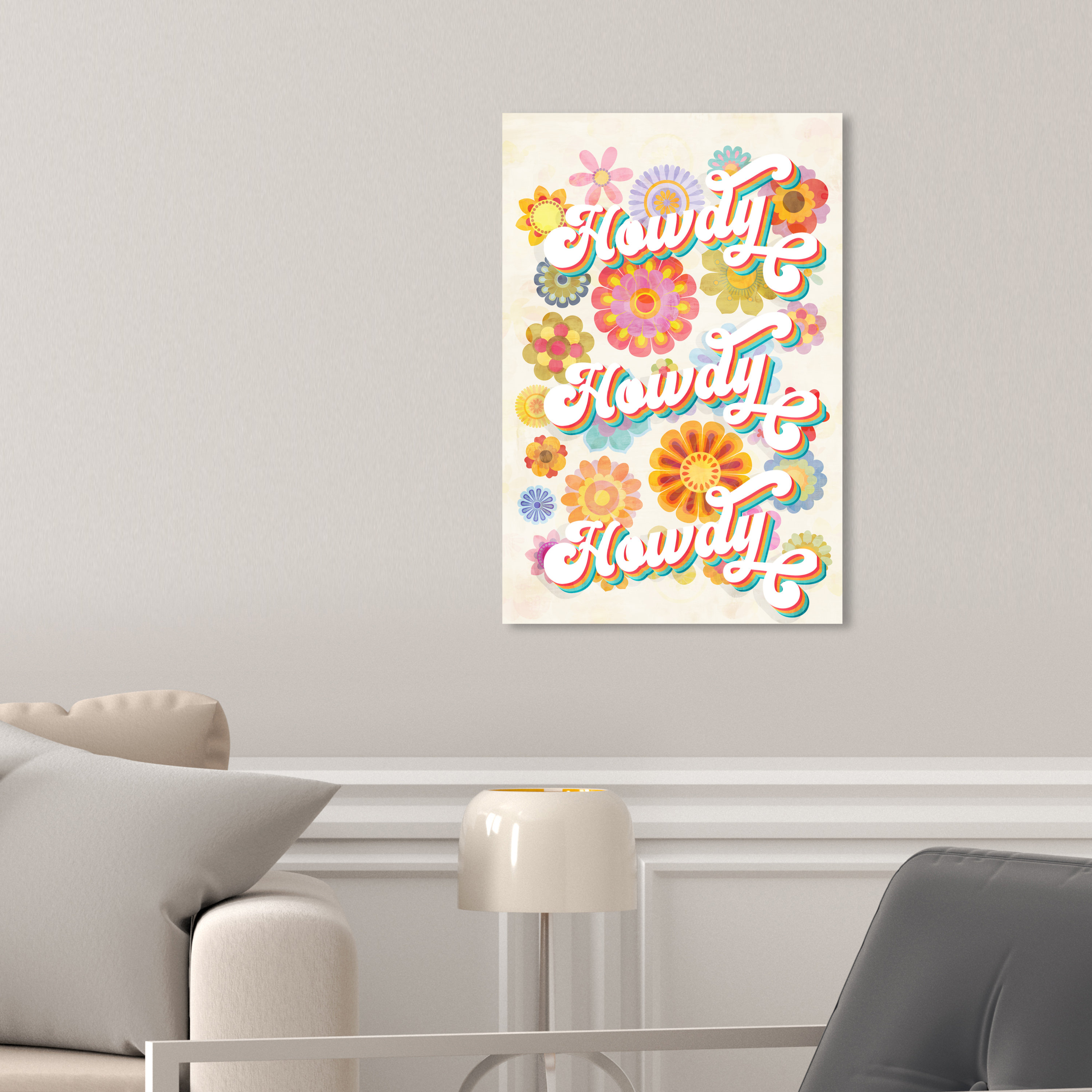 Oliver Gal Prints Howdy - Textual Art on Canvas | Wayfair